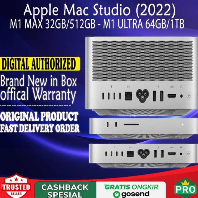 Jual Apple Mac Studio 2022 M1 Max 32GB 512GB M1 Ultra 64GB 1TB | Shopee ...
