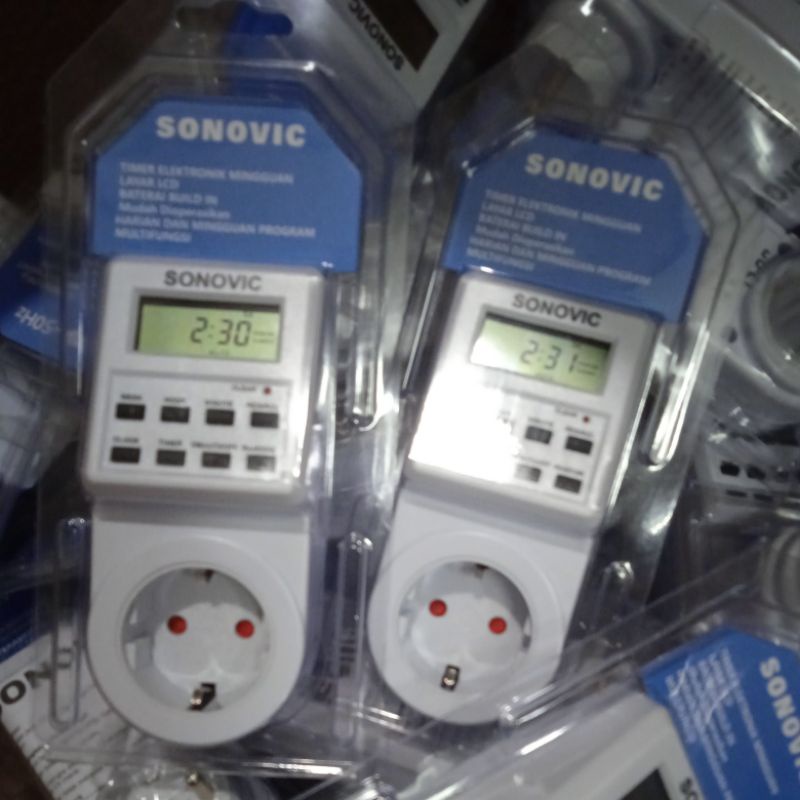 Jual Stop kontak timer Digital plus countdown Sonovic | Shopee Indonesia