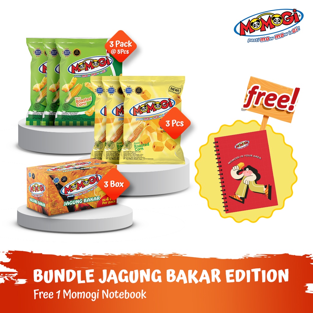 Jual Momogi Bundle Jagung Bakar Edition (Free Notebook) | Shopee Indonesia