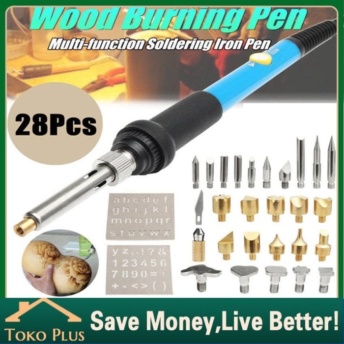 Jual Serbaguna 28in1 Solder Alat Lukis Bakar kayu Pen Pyrography Gambar | Shopee Indonesia