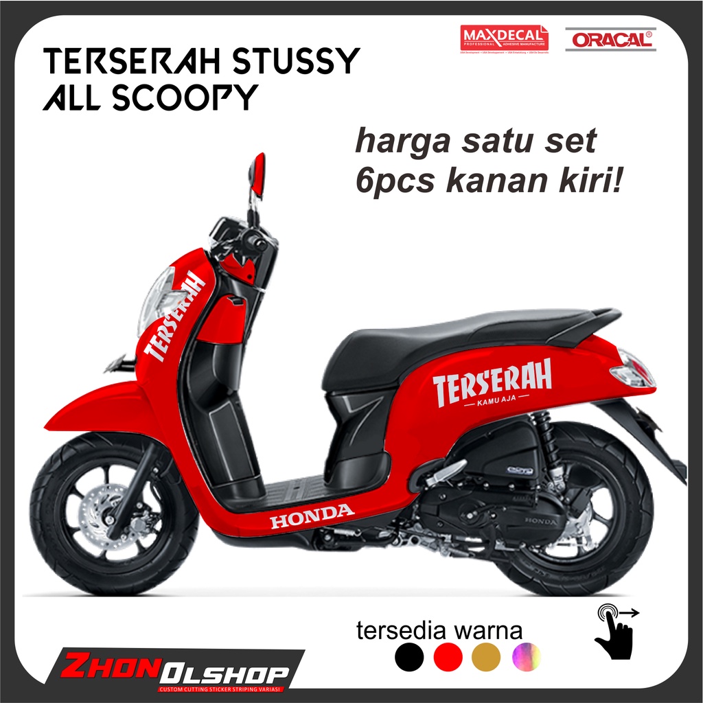 Jual sticker honda TERSERAH variasi all scoopy sticker cutting timbul ...