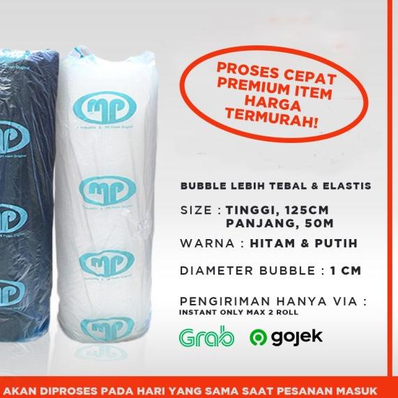 Jual BUBBLE WRAP ROLL 50 METER HITAM PUTIH BUBLE WRAP MULIAPACK MULIA ...