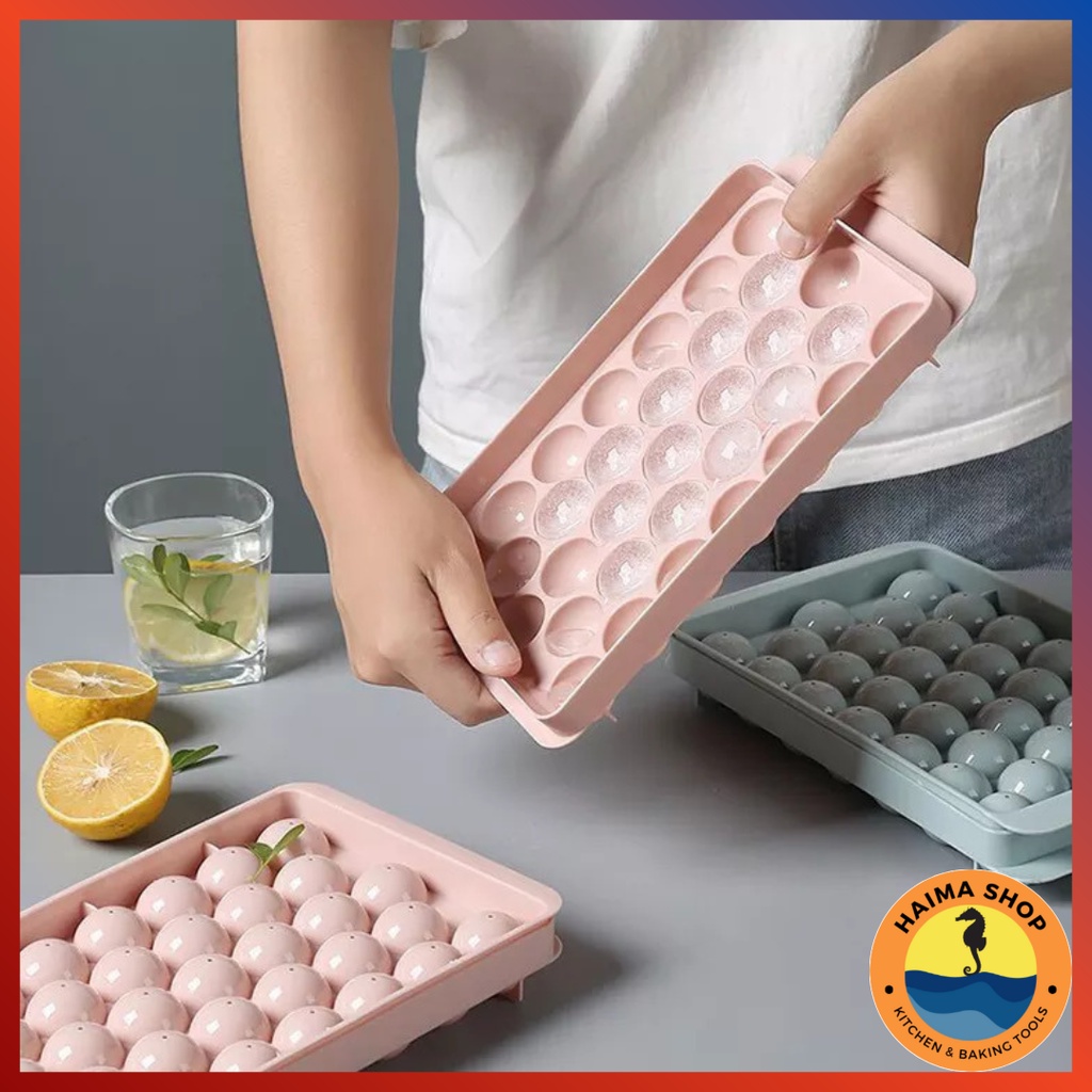 Jual Cetakan Es Batu Bulat isi 33/ ice cube tray/ Cetakan Jelly/Cetakan ...