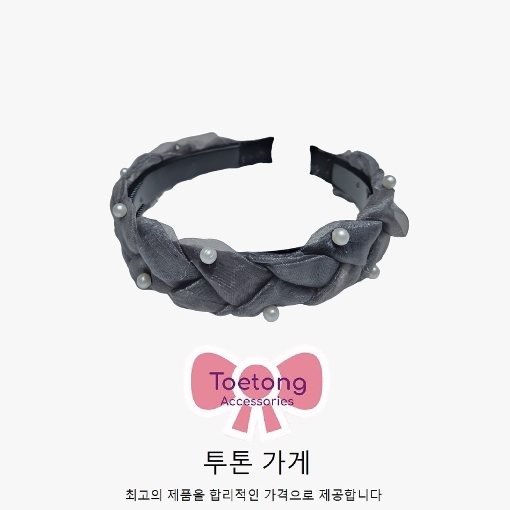 Jual Bando Kepang Korea 3cm Bahan Sifon Bando Scrunchie Mutiara Organza ...