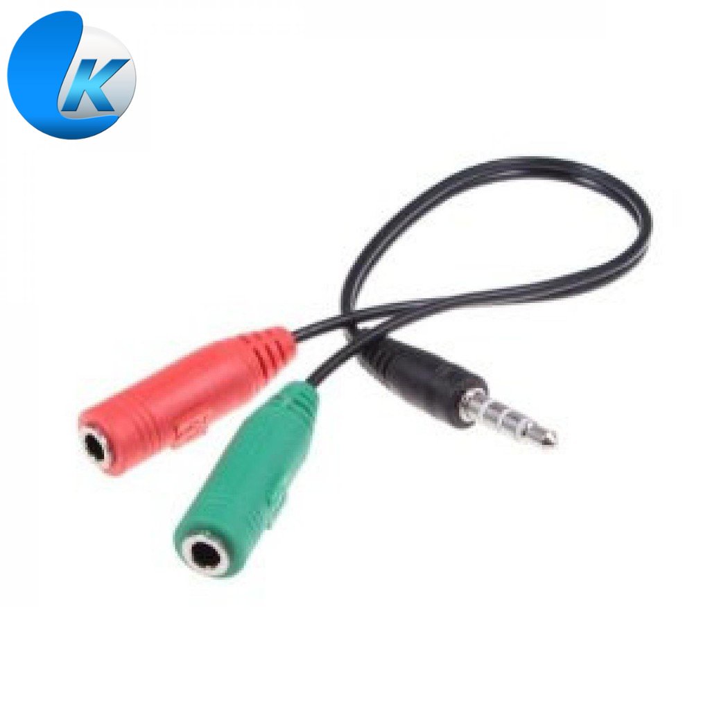 Jual Splitter Audio Cable 3.5mm Male to 3.5mm HiFi Mic Headphone ...