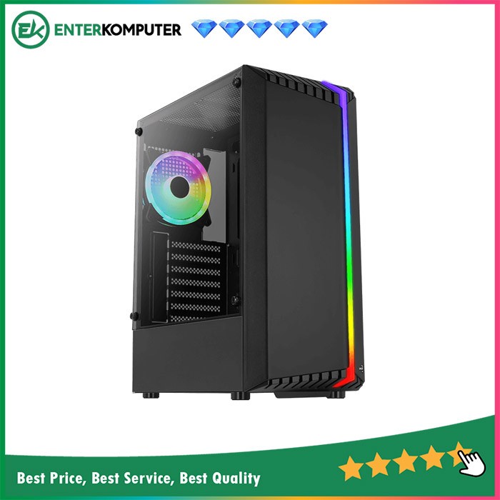 Jual Aerocool Bionic Black - Tempered Glass ATX Gaming Case | Shopee ...