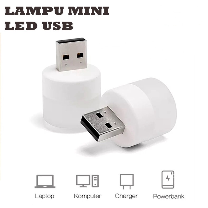Jual LAMPU USB MINI LED Emergency Lamp Power Bank Kecil Portabel 1 Watt ...