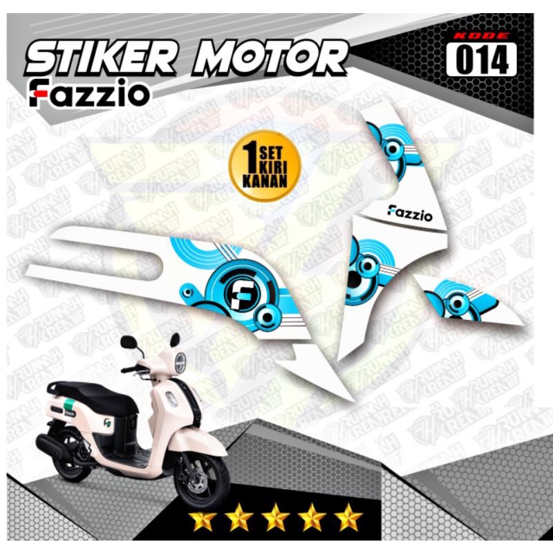 Jual Decal Sticker Striping Variasi Yamaha Fazzio 125 - Yamaha Fazzio Hybrid |Decal Fazzio - Lis ...