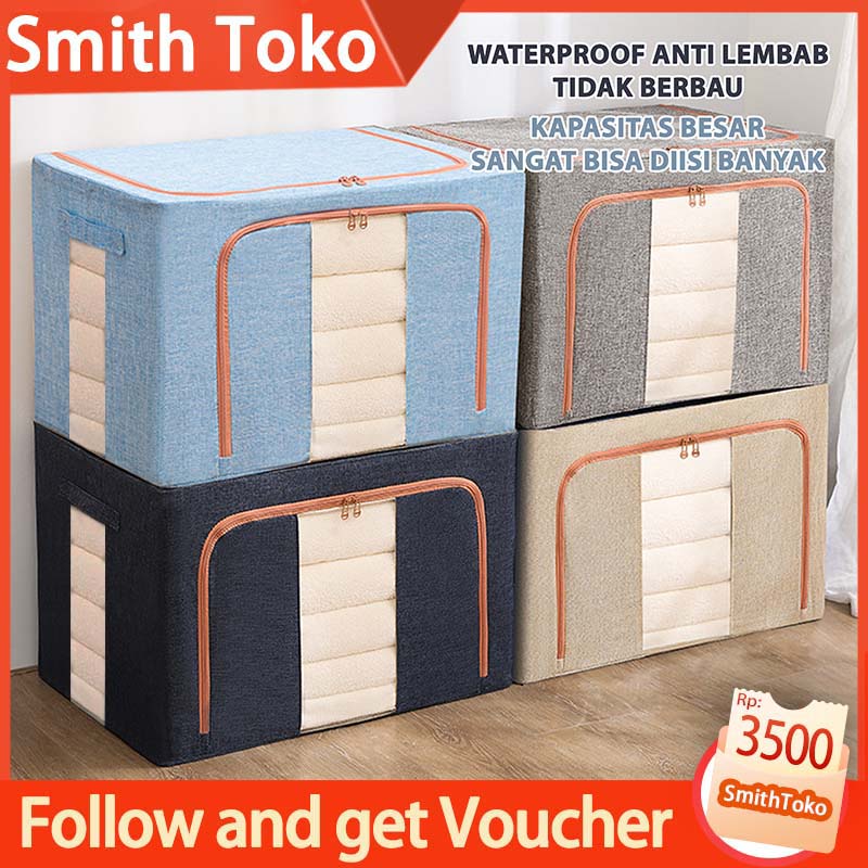 Jual 66L Lipat kotak penyimpanan pakaian serbaguna mainan box tahan ...