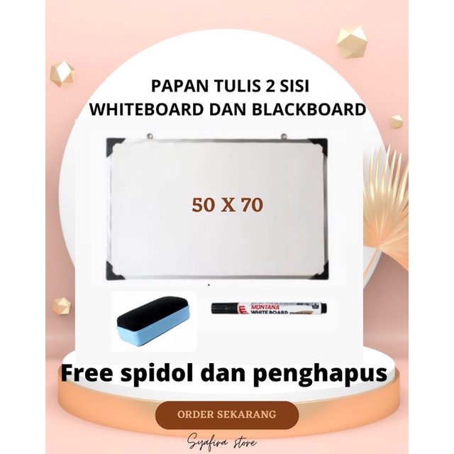 Jual Papan Tulis Spidol dan Kapur / Whiteboard / Blackboard Ukuran ...