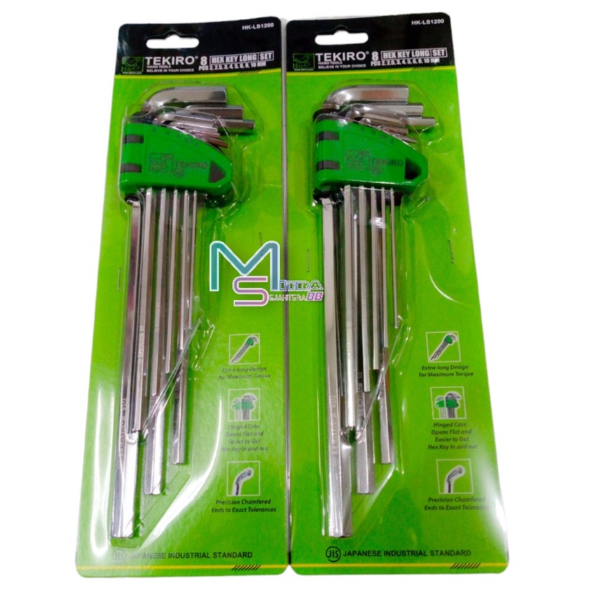 Jual SPESIAL Kunci L TEKIRO Panjang Set 8pcs Original (2-10mm) original ...