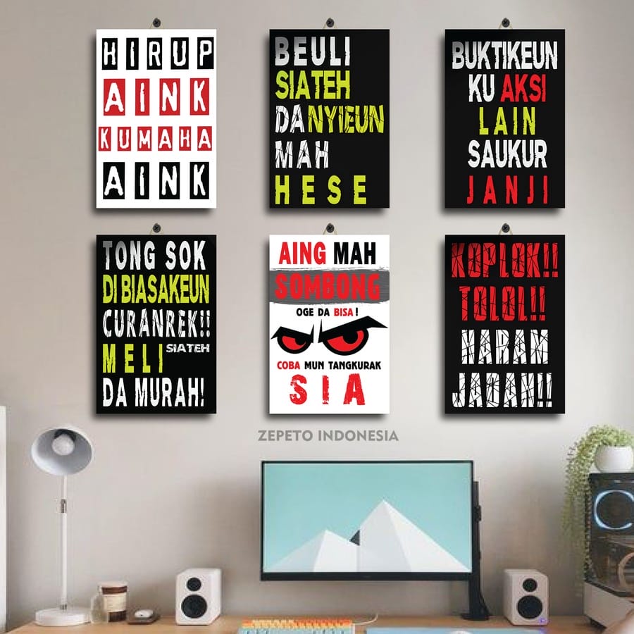 Jual 21-27 POSTER RUANG JUMBO QUOTE SUNDA 20X30 ZJ8YZ/4LUGN/ POSTER ...