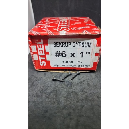 Jual sekrup gypsum steel 6x1 inch perkotak (isi 1000) | Shopee Indonesia