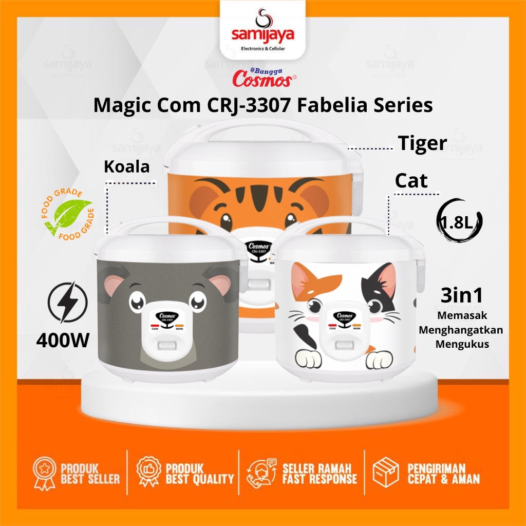 Jual MAGIC COM COSMOS CRJ-3307 RICE COOKER 3307 TIGER HARIMAU FABELIA ...
