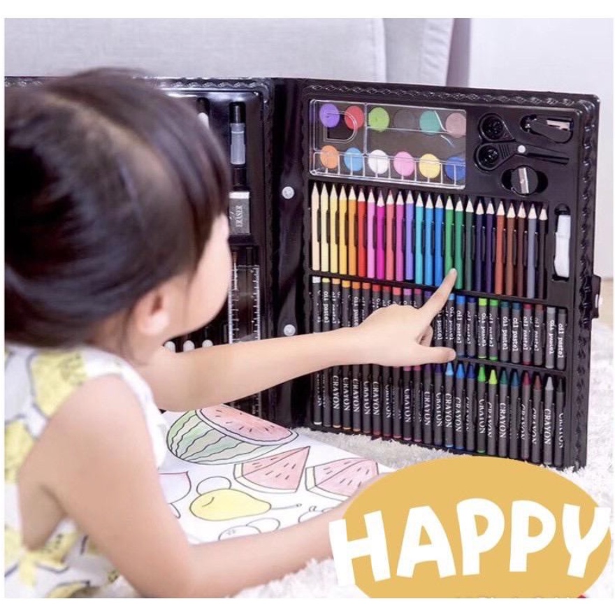 Jual Crayon Set 150pcs / Krayon Mewarnai Anak 150pcs / Pensil Warna Set ...