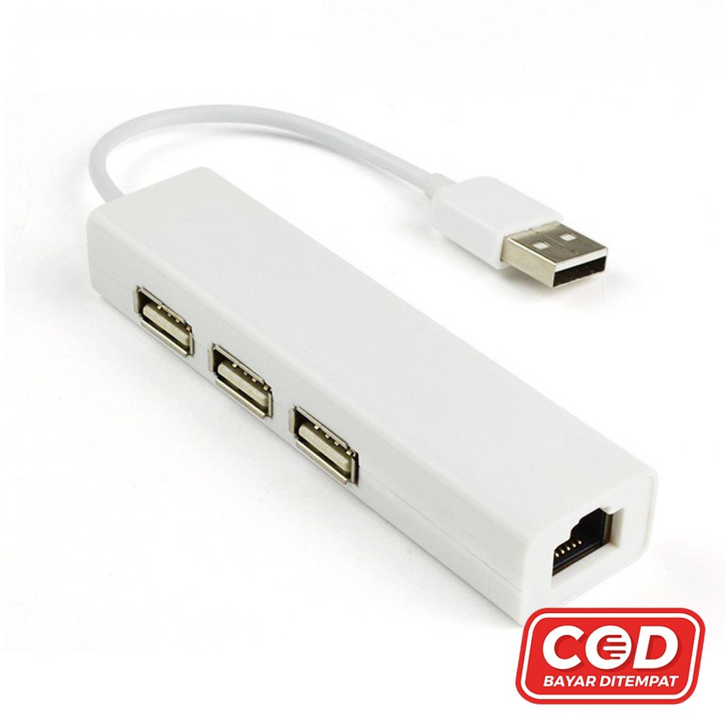 Jual USB to LAN Ethernet External Network Card with USB Hub - 8152 ...