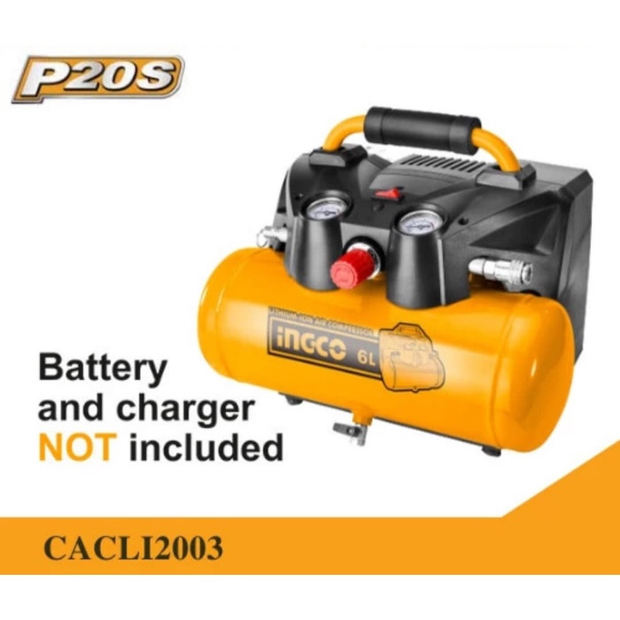 Jual Ingco CACLI2003 Kompresor Angin Baterai 40V Air Compressor 6L 135 ...