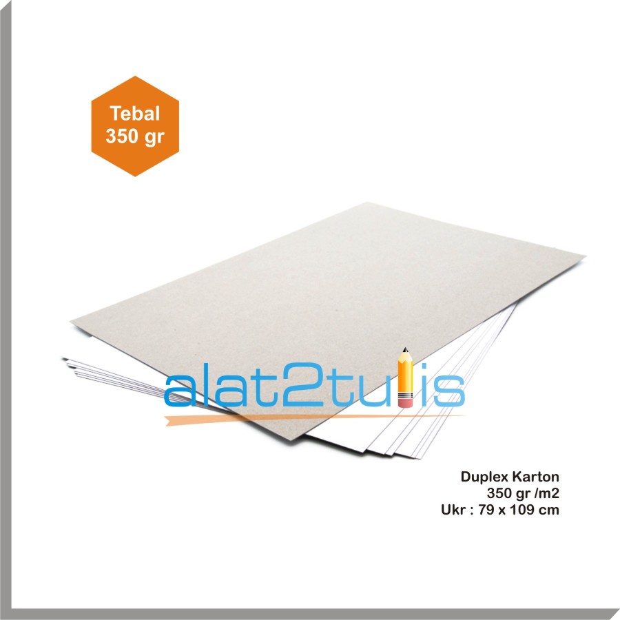 Jual Kertas duplex karton tebal 350 gr | 350gr abu | putih 79 x 109 cm ...