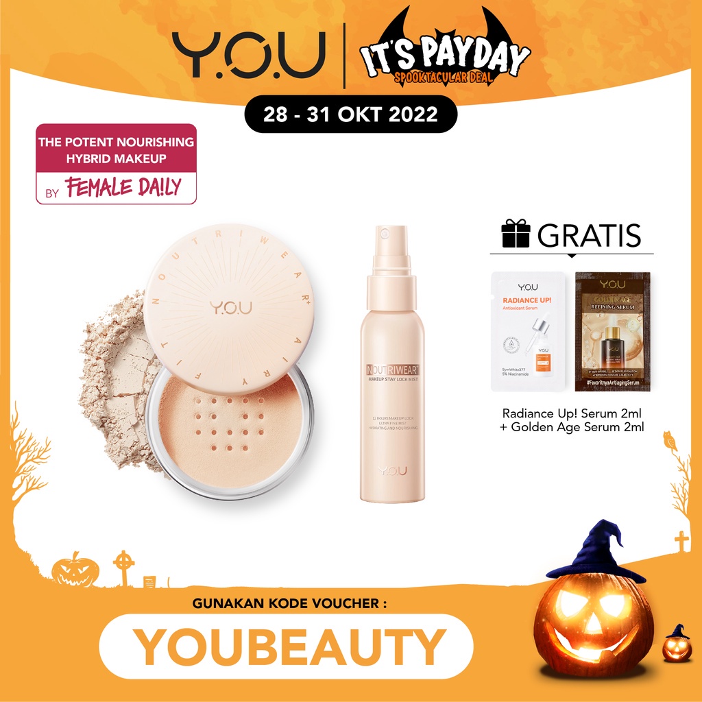 Jual NOUTRIWEAR+ BUNDLE | YOU NoutriWear Airy Fit Loose Powder + Makeup ...