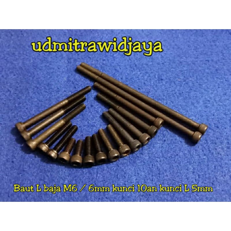 Jual Baut L kunci 10 baut L baja 8.8 baut kunci L 5mm panjang 1cm 2cm ...