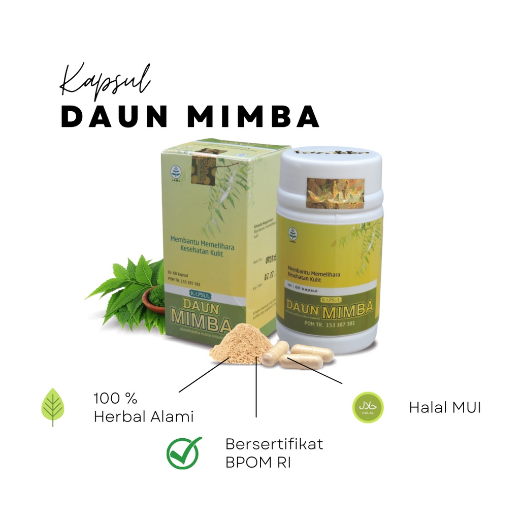 Jual Kapsul Daun Mimba Segar Anti Kanker Tumor Herbal Tazakka Original ...