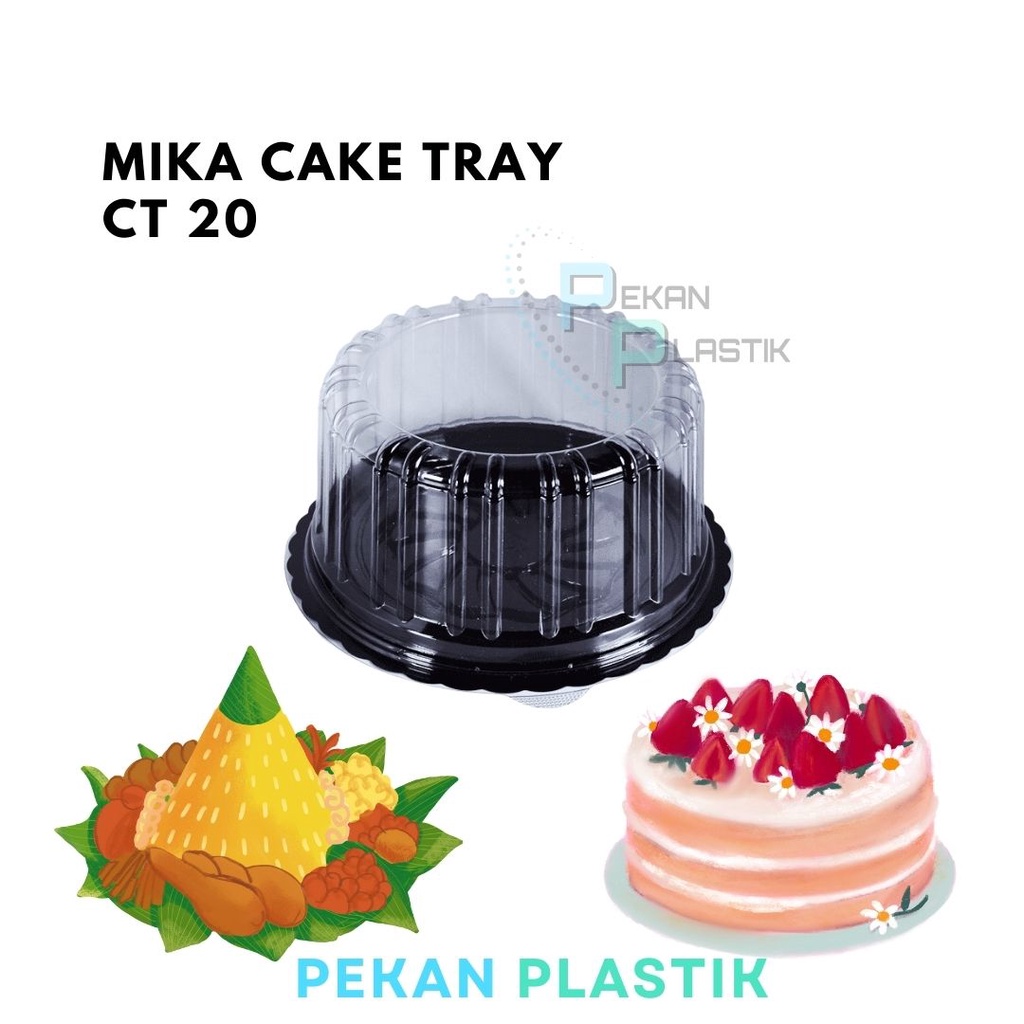 Jual 10 pcs Mika Tumpeng CT 20/Mika Kue Bolu Bulat/Tray Cake Tart CT20 ...