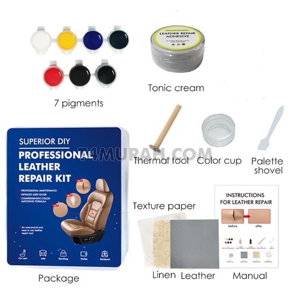 Jual Dempul Reperasi Kulit Jok Mobil Kulit Sofa Leather Repair Kit ...