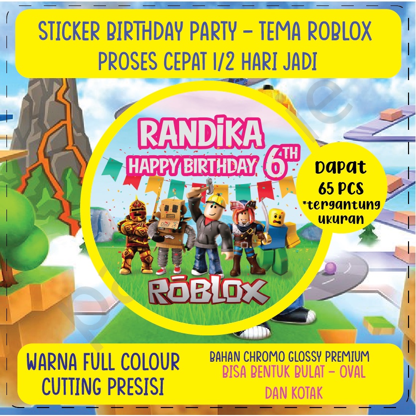 Jual Stiker Label Roblox – Sticker Ulang Tahun Anak, Hampers ...