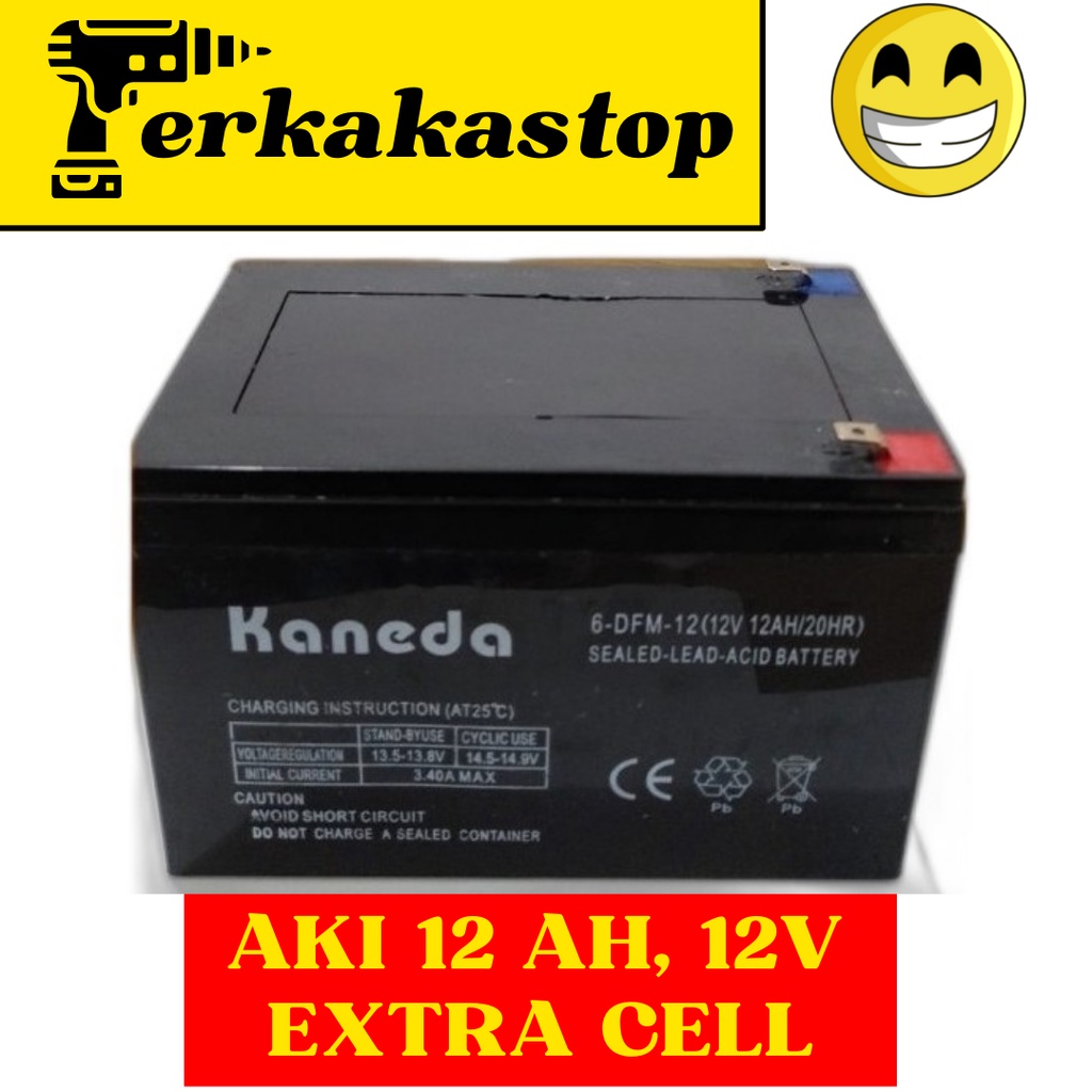 Jual Aki DOBEL Baterai Kering 12V 12AH / Aki Kering 12 amper KANEDA ...