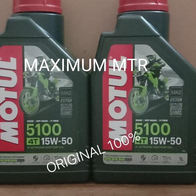 Jual OLI MESIN MOTUL 5100 ESTER(4T/1L)15W50 - TECHNOSYNTHESE -ORIGINAL 100% | Shopee Indonesia