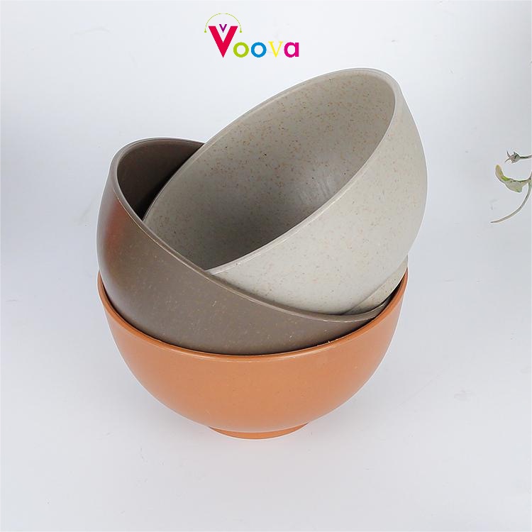 Jual VOOVA Pine Fiber Tableware / European Simple Plain Color Rice Bowl ...