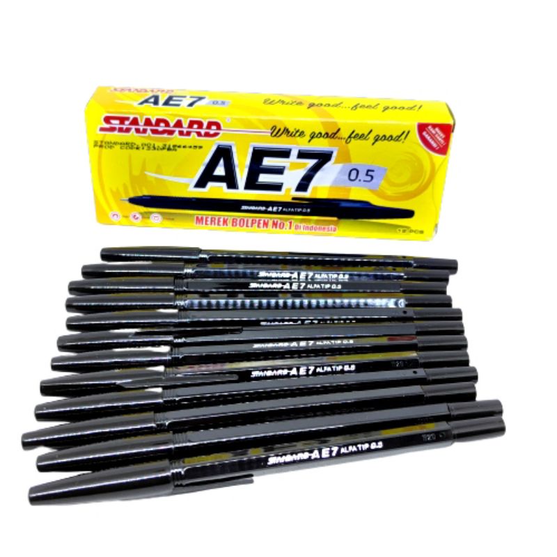 Jual PENA STANDARD AE7 [ 1 PACK ] PULPEN / BOLPOIN | Shopee Indonesia