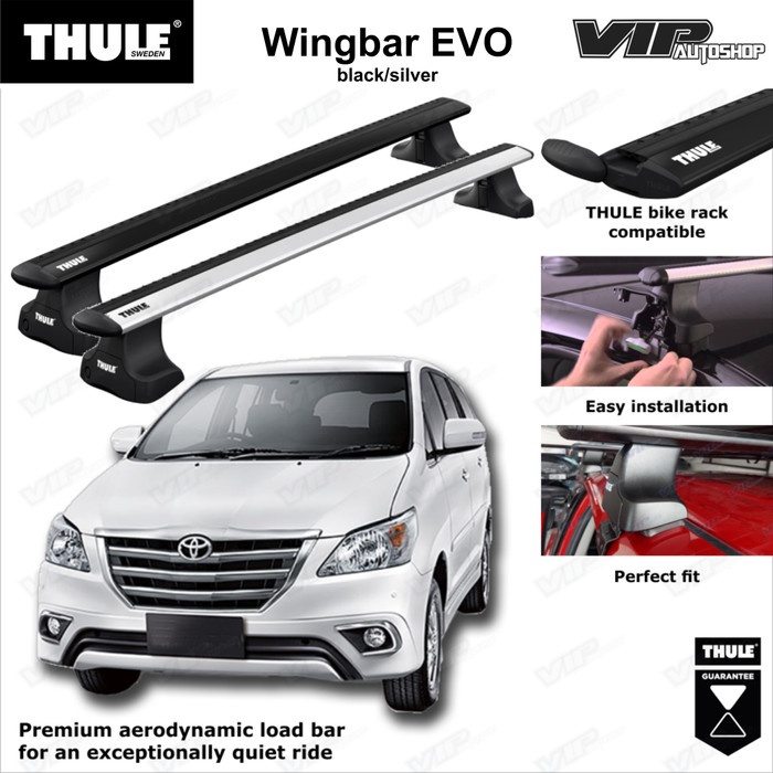 Jual Thule Crossbar toyota INNOVA 2004-2015 normal roof Wingbar ...