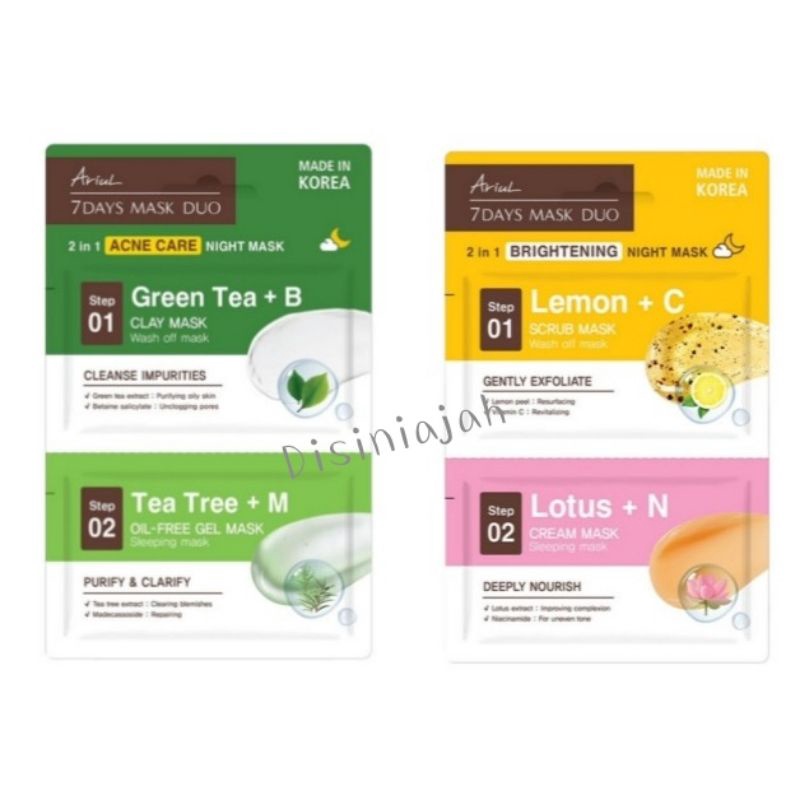 Jual Ariul Mask Duo 7 Days 2 in 1 Acne Care 10 ml | Shopee Indonesia