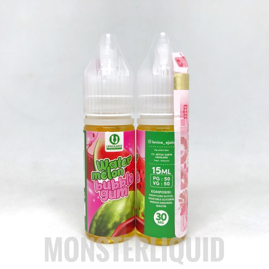 Jual SALT WATERMELON BUBBLEGUM BY LEVICA JUICE 30MG 15ML | Shopee Indonesia