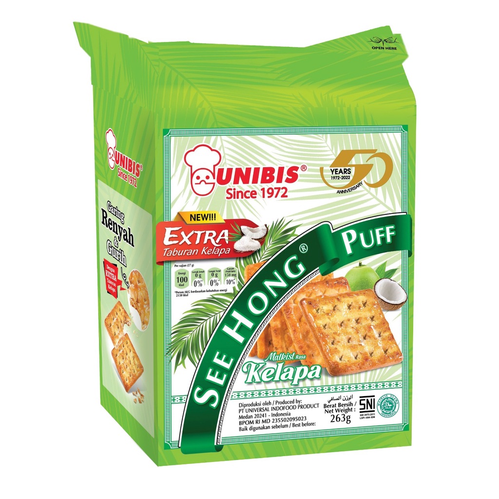 Jual Unibis See Hong Puff Malkist Kelapa (263g / 2 pcs) | Shopee Indonesia