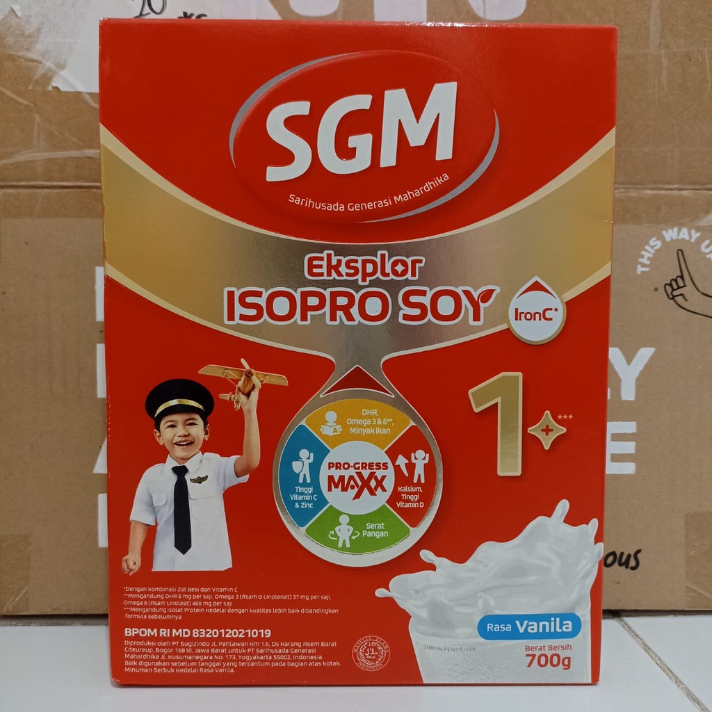Jual Susu SGM Eksplor Isopro Soy 1+ Vanila 700 gr (Expired 2025 ...