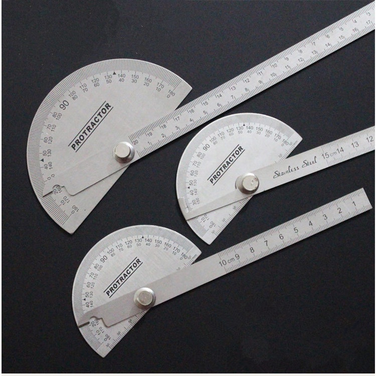 Jual Penggaris Busur Derajat Protector Stainless Steel 14.5cm 180 ...