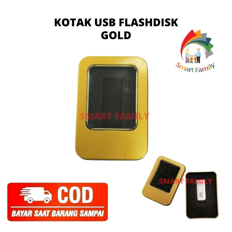 Jual Tempat Usb Flash Disk Warna Gold Kotak | Shopee Indonesia