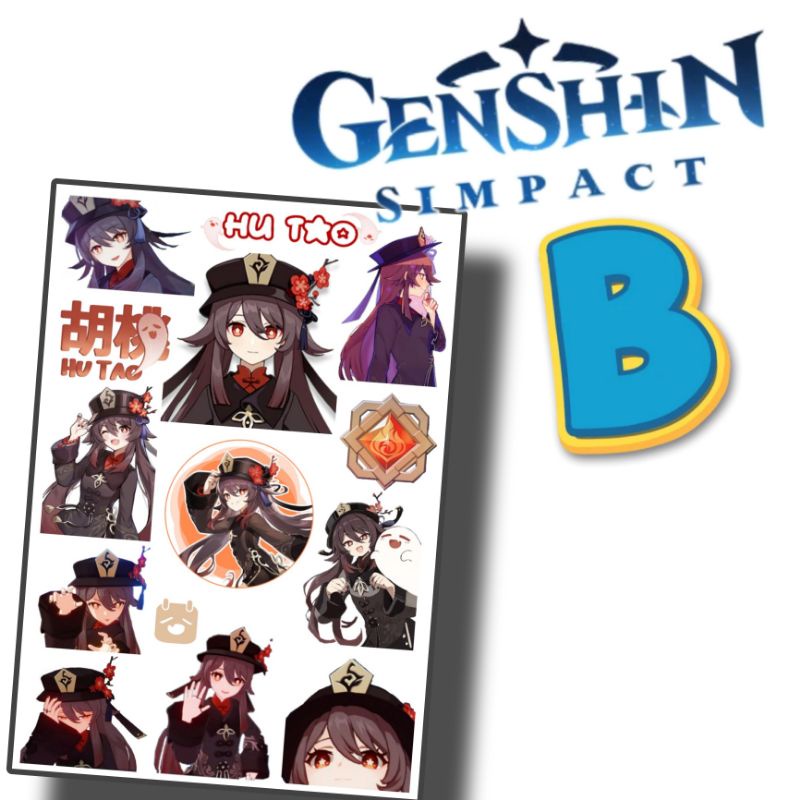 Jual Stiker Genshin Impact Sticker Hu Tao Barbara Anime | Shopee Indonesia
