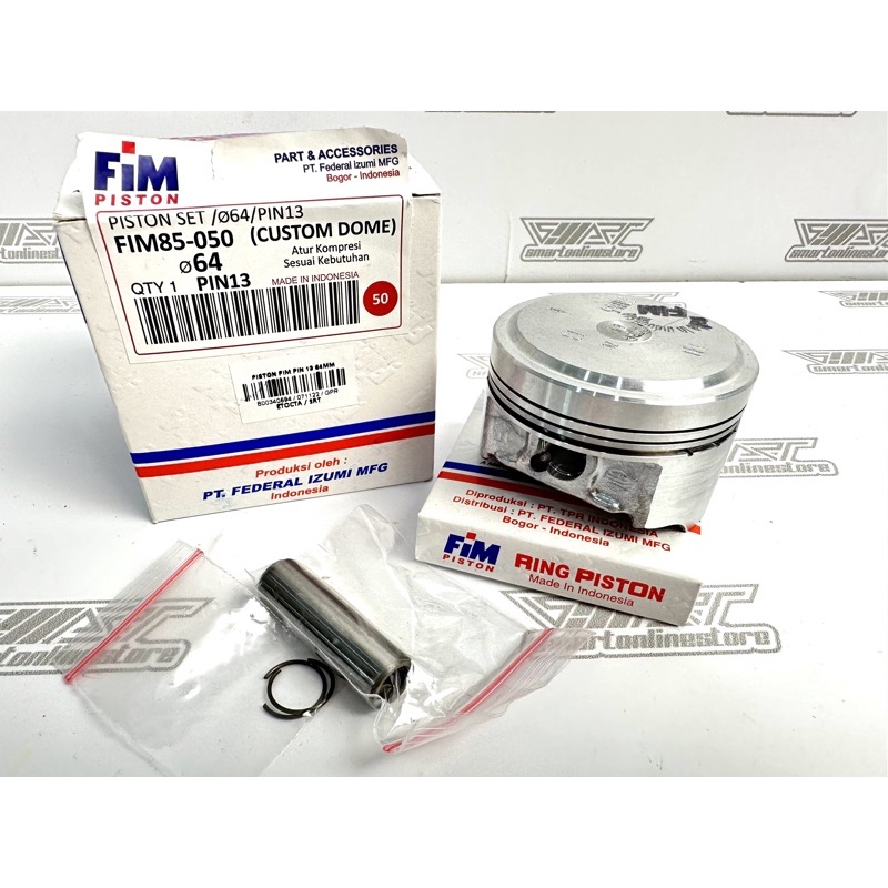 Jual PISTON FIM 64 MM PIN 13 FIM 85 OVERSIZE 0.50 CUSTOM DOME | Shopee ...
