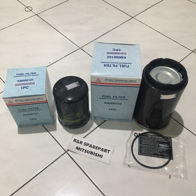 Jual Filter Solar Canter Euro 4 Original Mitsubishi KM006102 / KM006101 ...