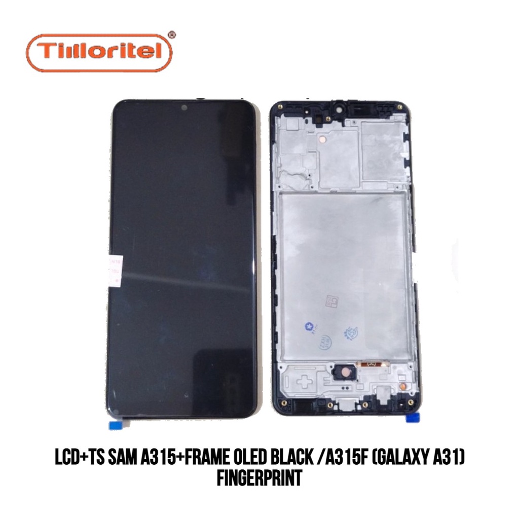 Jual LCD+TS SAMSUNG A315+FRAME OLED BLACK /A315F (GALAXY A31) FINGERPRINT | Shopee Indonesia