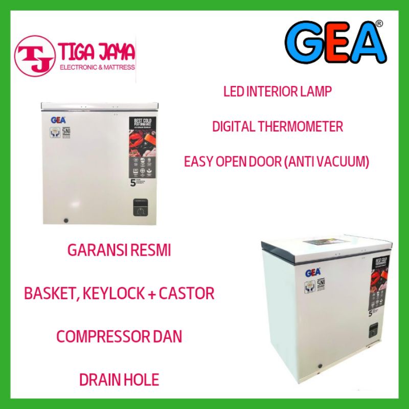 Jual GEA CHEST FREEZER AB318R FREEZER BOX RUMAHAN AB-318-R | Shopee ...