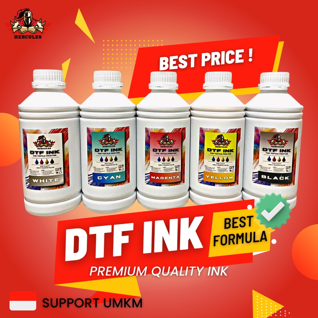 Jual TINTA DTF 1 Liter CMYK Premium Quality Sablon DTF Hasil Pekat Cerah | Shopee Indonesia