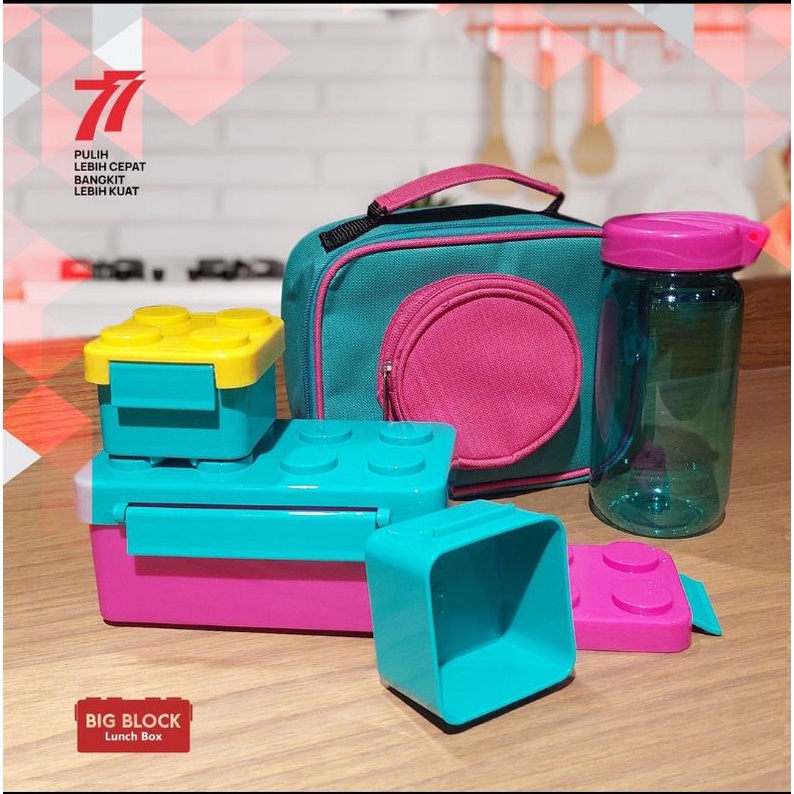 Jual Big Block Lunch Box Set/Tempat Makan Set Big Block | Shopee Indonesia