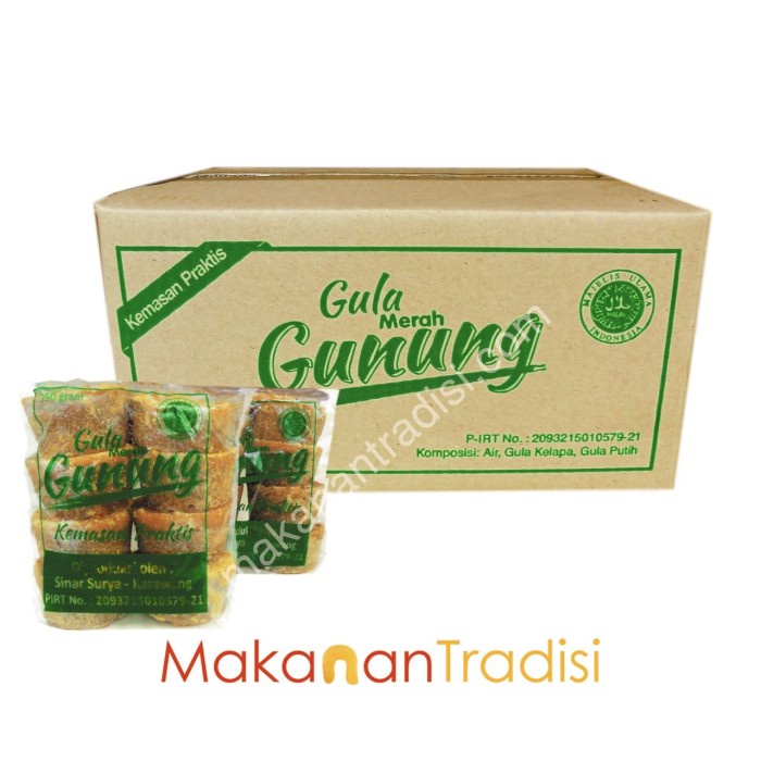 Jual Gula Merah Gula Jawa Kemasan Cap Gunung 250 gram | Shopee Indonesia