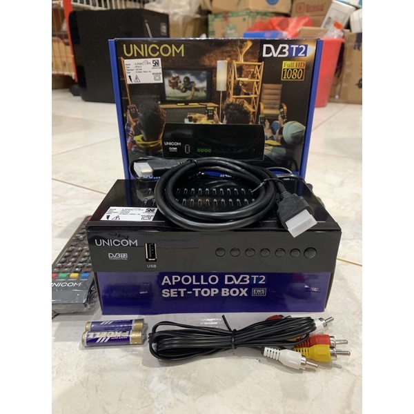 Jual STB Set Top Box UNICOM Apollo DVB T2 4MB & 8MB (setara STB Set Top ...