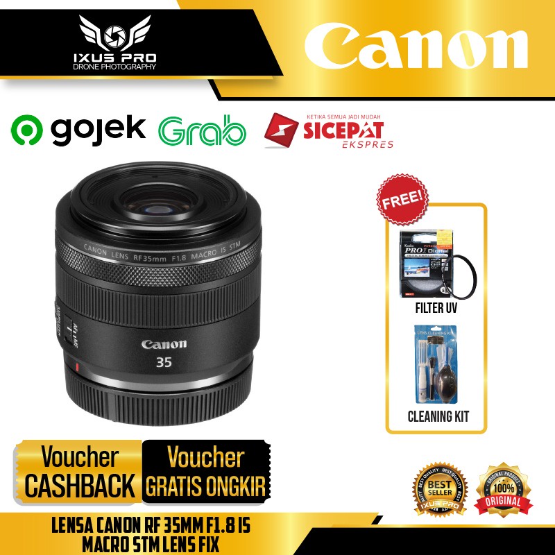 Jual Lensa Canon RF 35mm f1.8 IS Macro STM Lens Fix | Shopee Indonesia