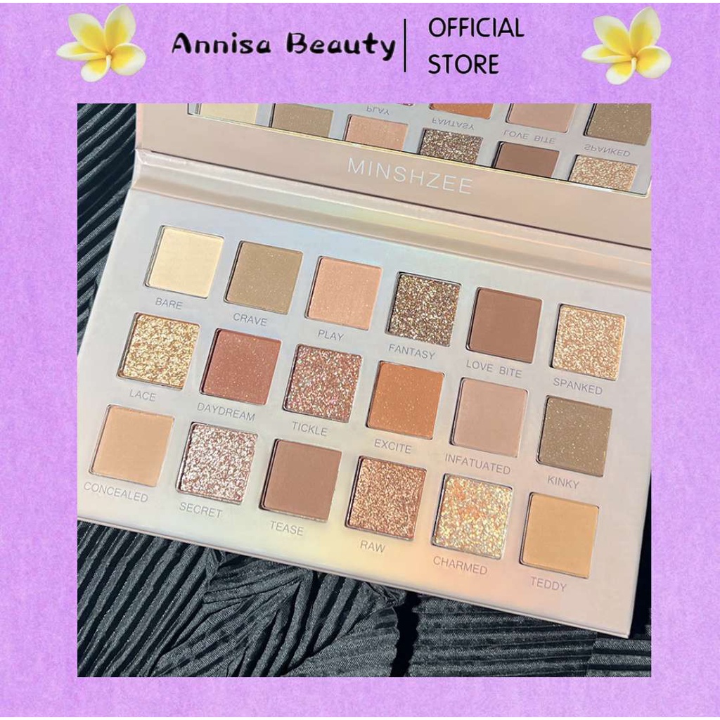 Jual MINSHZEE 18 Warna Eye Shadow Kilatan Pearlescent Tahan Air ...